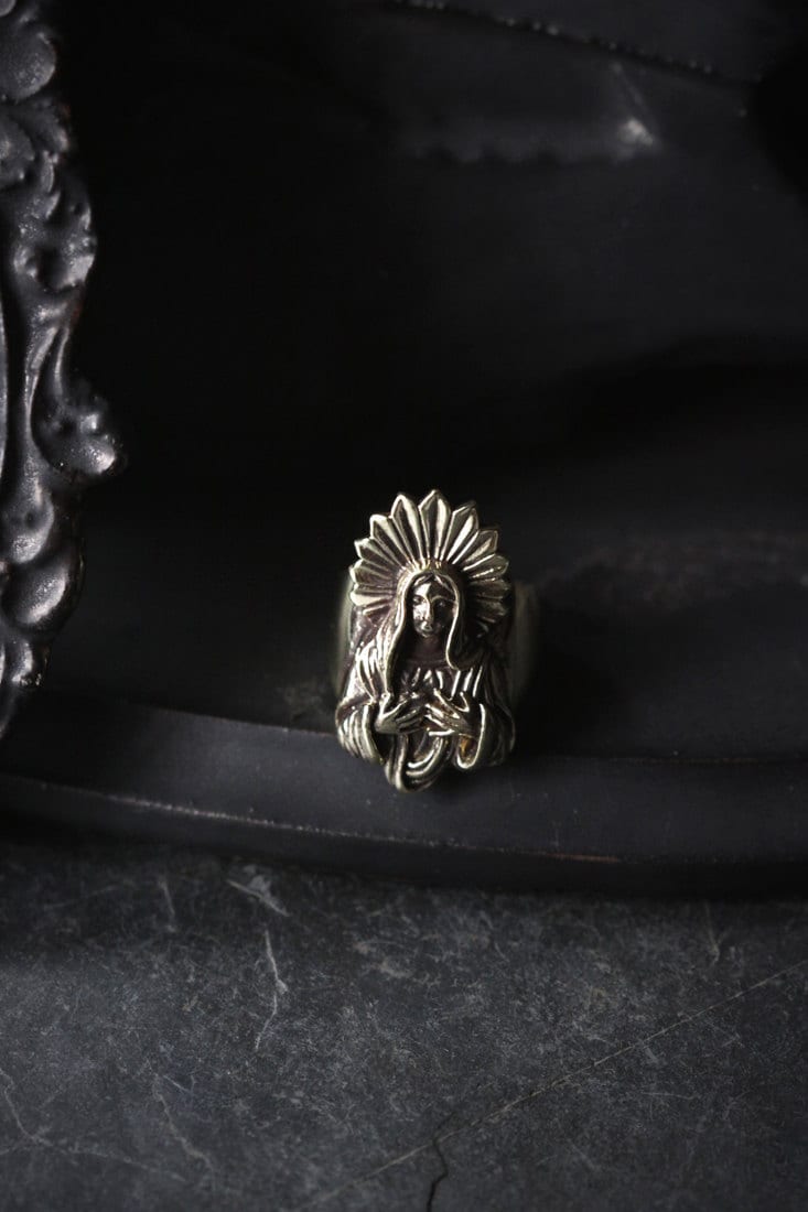 St.mary Ringmother of God Ringgolden Mary Ringlady Ring - Etsy