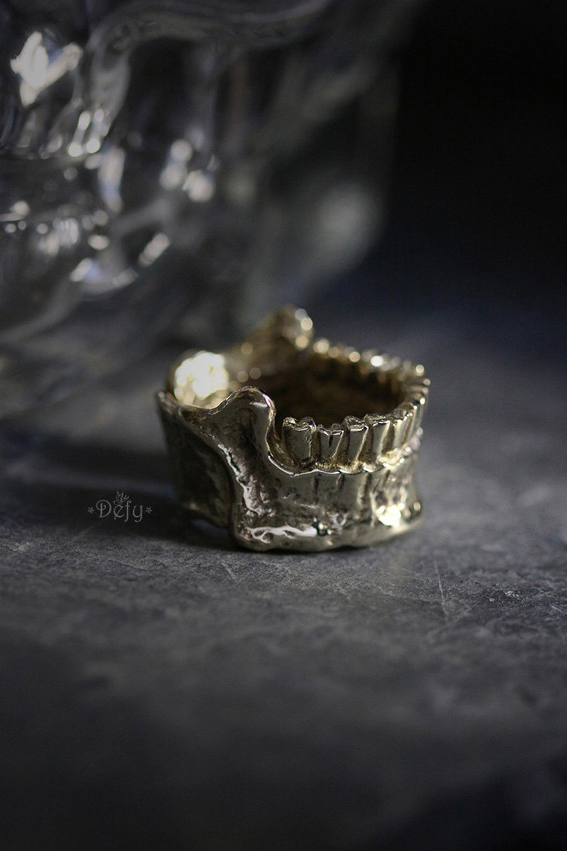 Half Teeth and Fang Ring by Defy / Handmade Jewelry / - Etsy