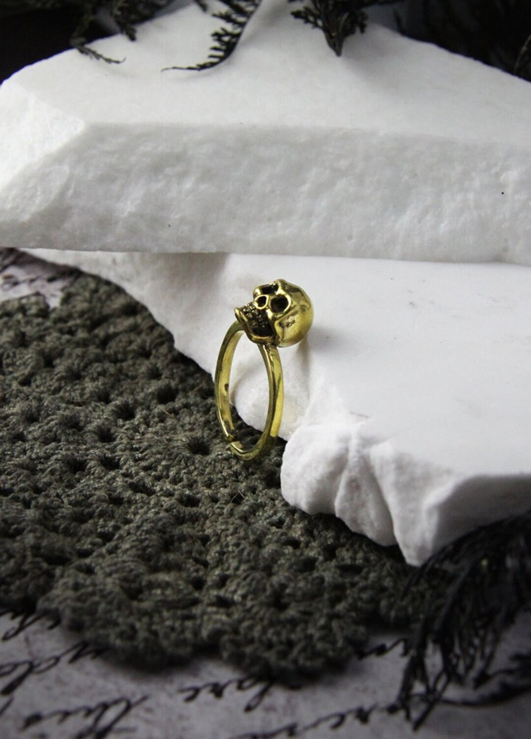 Small Skull Ring - Original Made and Designed by Defy. Brass,gold and ...