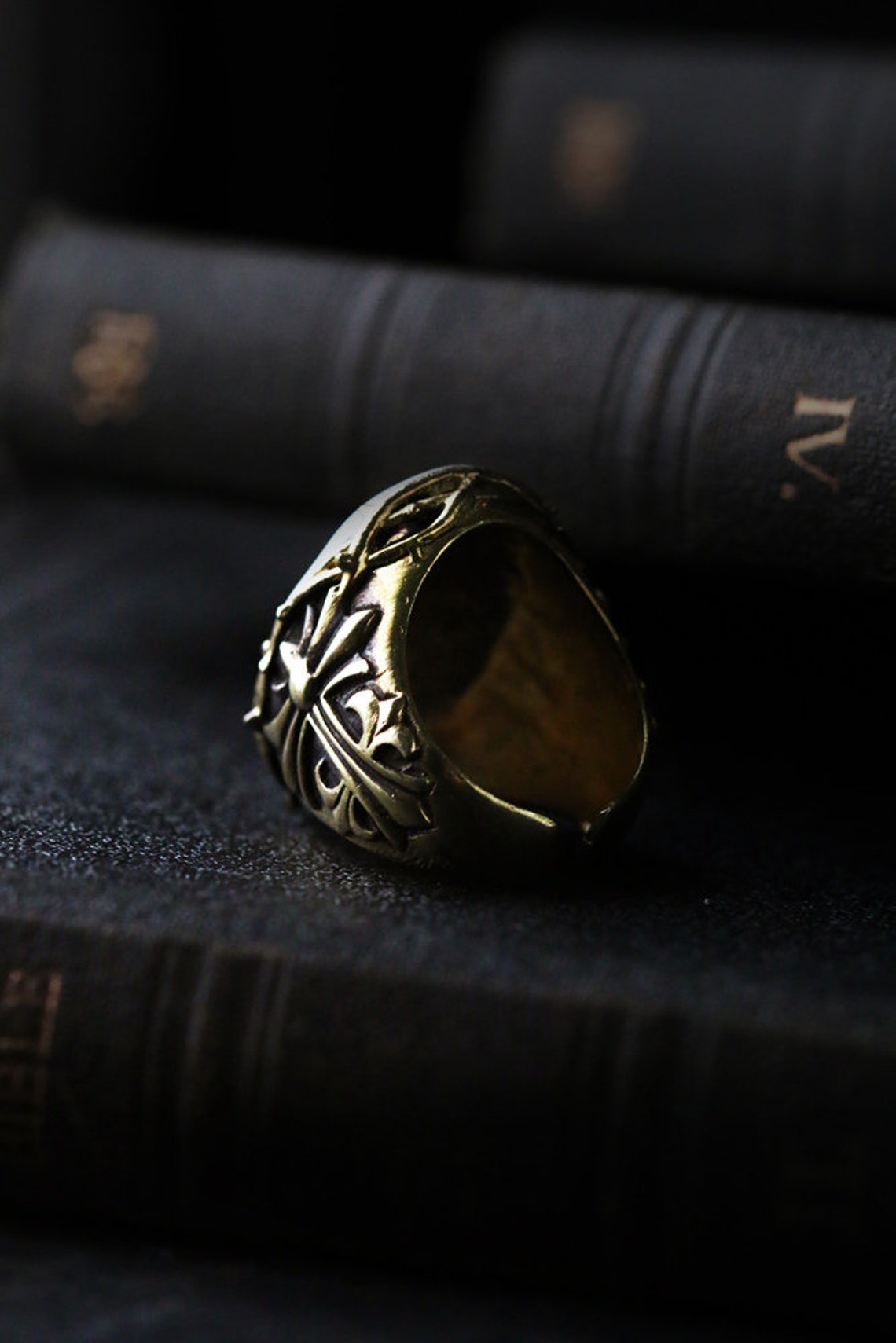 The Cross Ring white Enamel Original Made and Designed by | Etsy