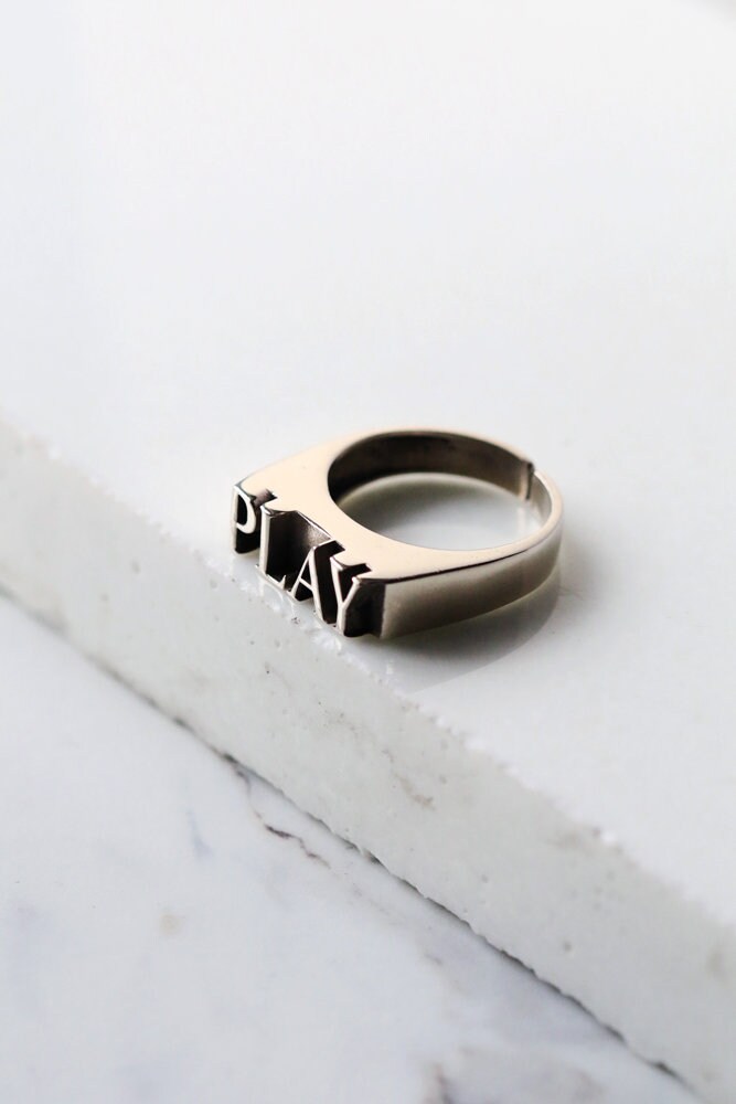 THE Word on Ring play Original Made and Designed | Etsy