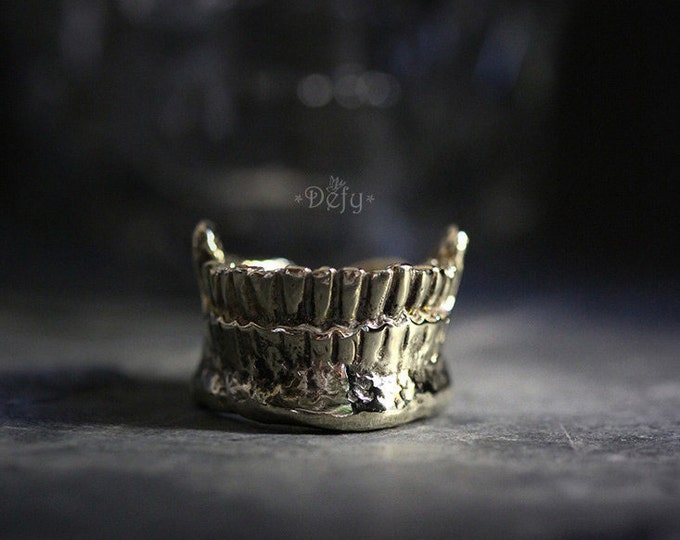 Brass Snaggle Tooth Ring Made to Order - Etsy
