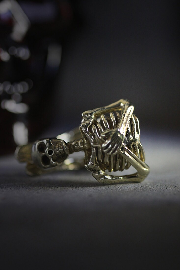 Human Skeleton Ring Original Design by Defy / Statement Ring | Etsy