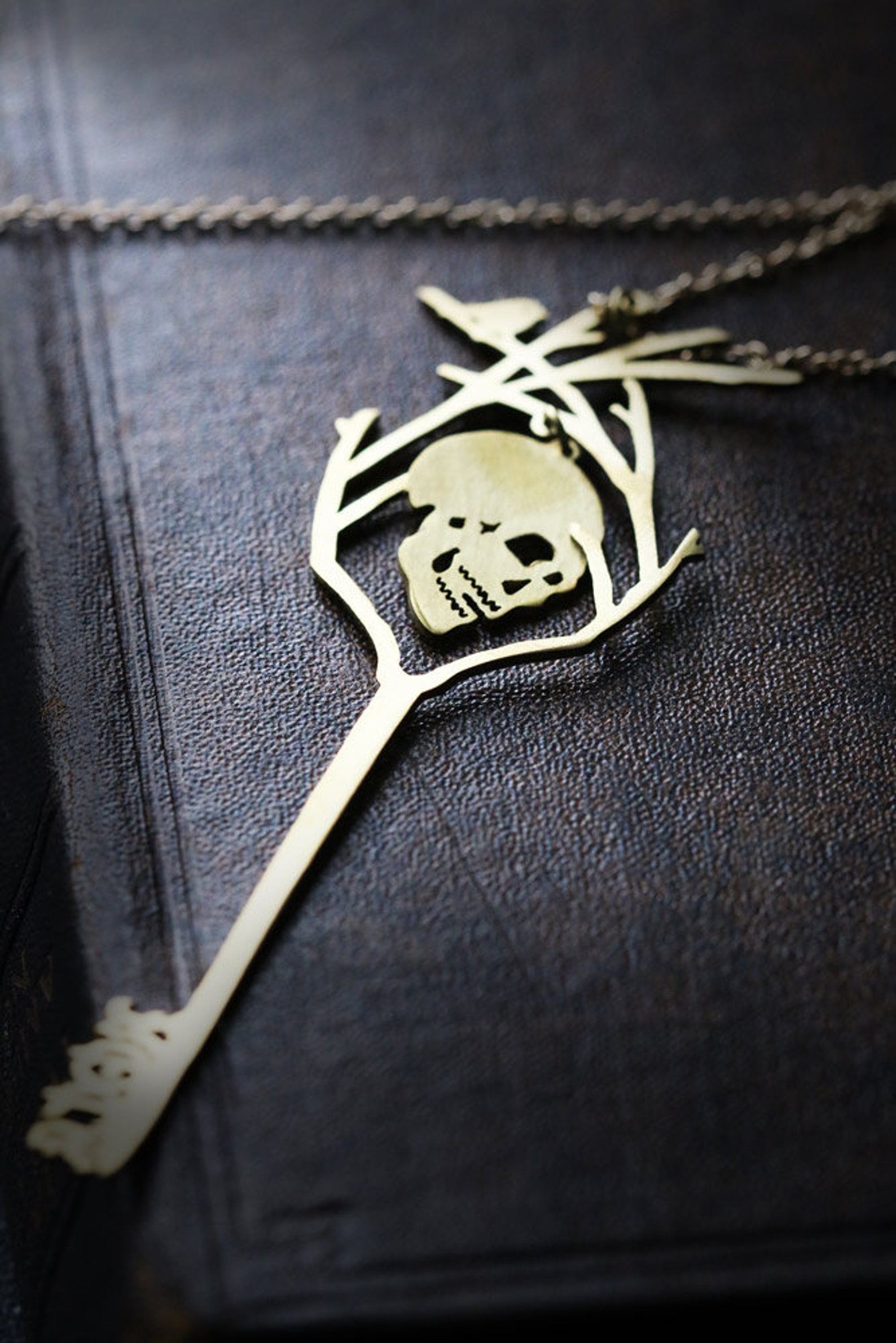 Key Branch and Skull Necklace. Original Made and Designed by - Etsy