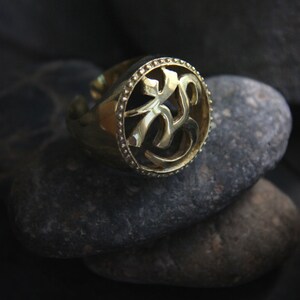 Ohm Ring Version One by Defy/sign Ring/statement Ring/golden Sign Ring ...