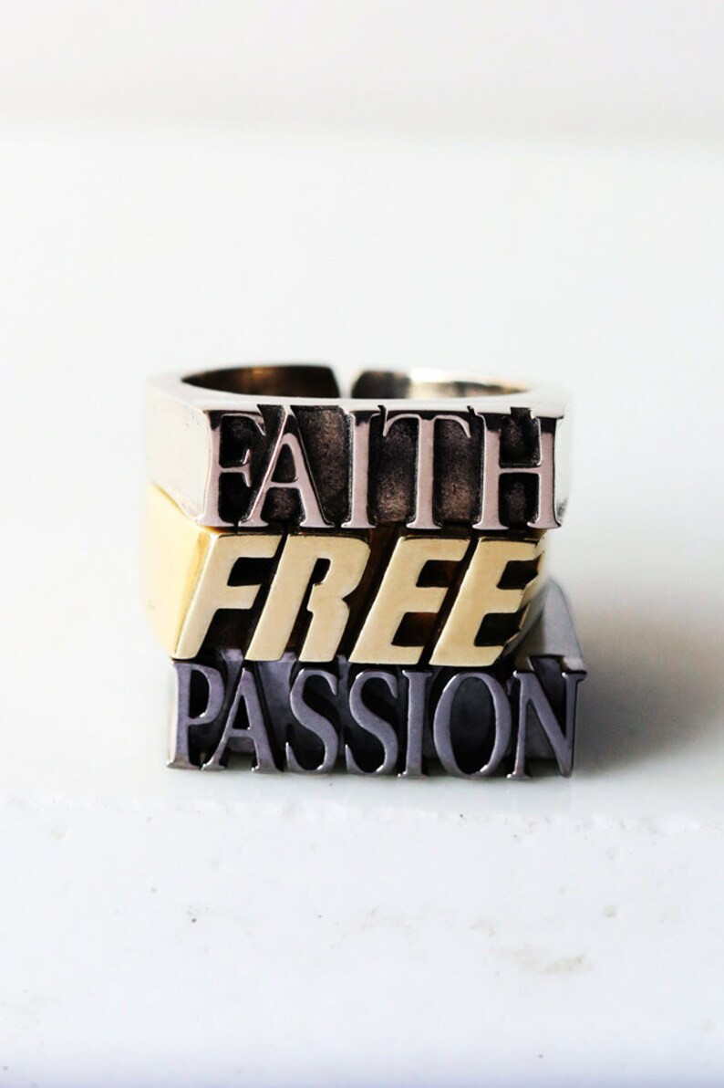 THE Word on Ring passion Original Made and - Etsy