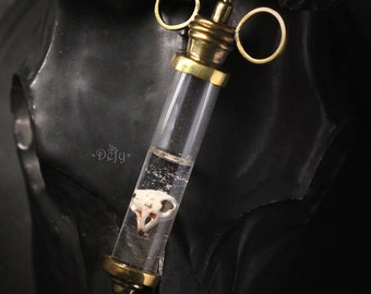 Syringe With Tooth Necklace by Defy / Original Design Handmade | Etsy