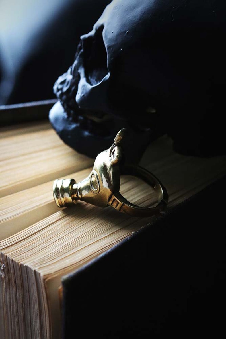 The Gas Mask Ring. Original Made and Designed by Defy. / - Etsy