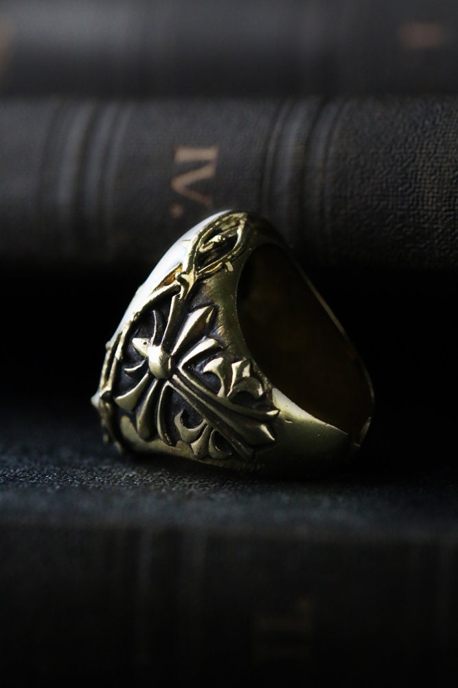 The Cross Ring white Enamel Original Made and Designed by | Etsy