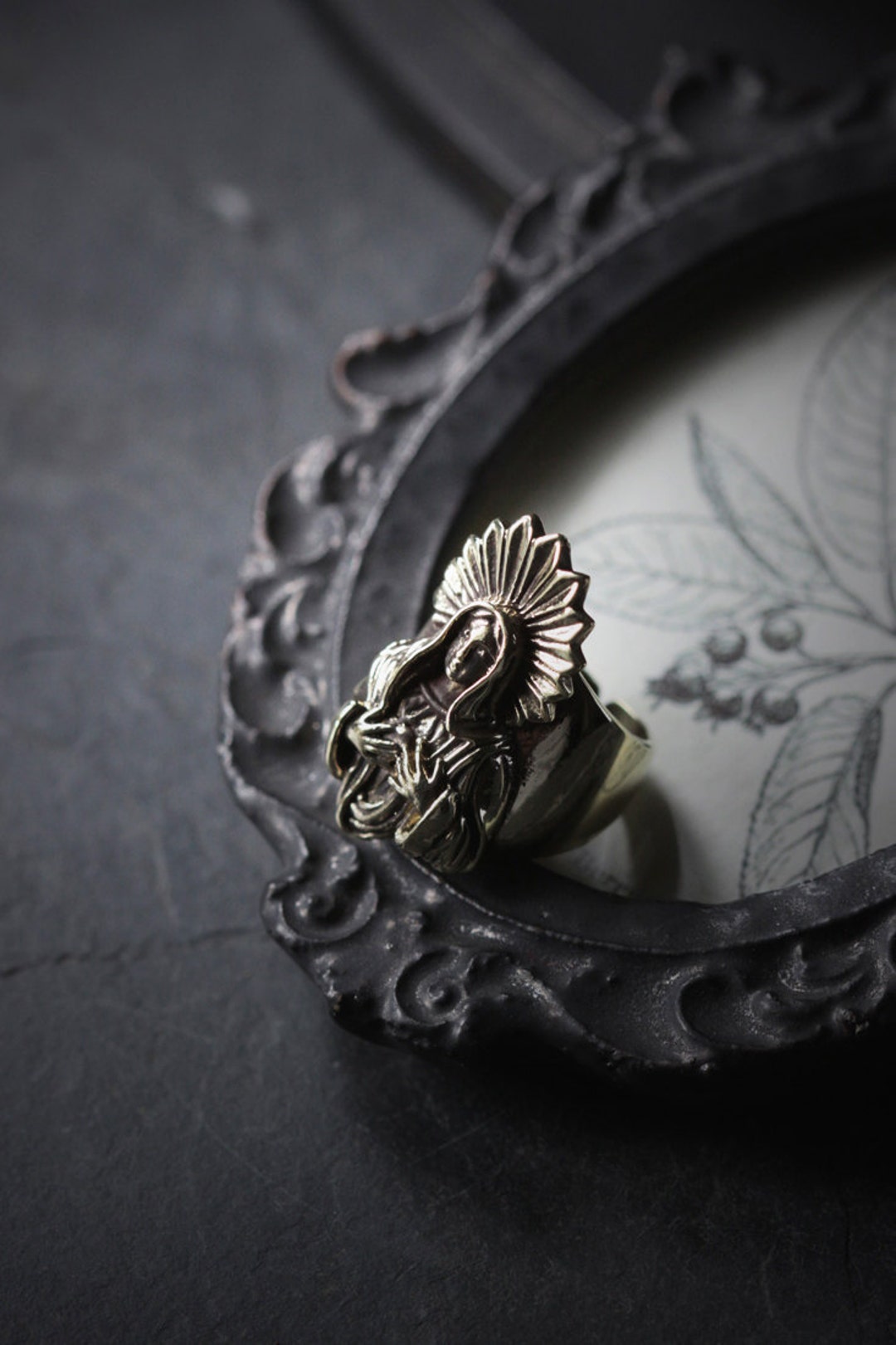 St.mary Ring,mother of God Ring,golden Mary Ring,lady Ring, - Etsy