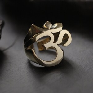 Ohm Ring Version Two by Defy/sign Ring/statement Ring/golden Sign Ring ...