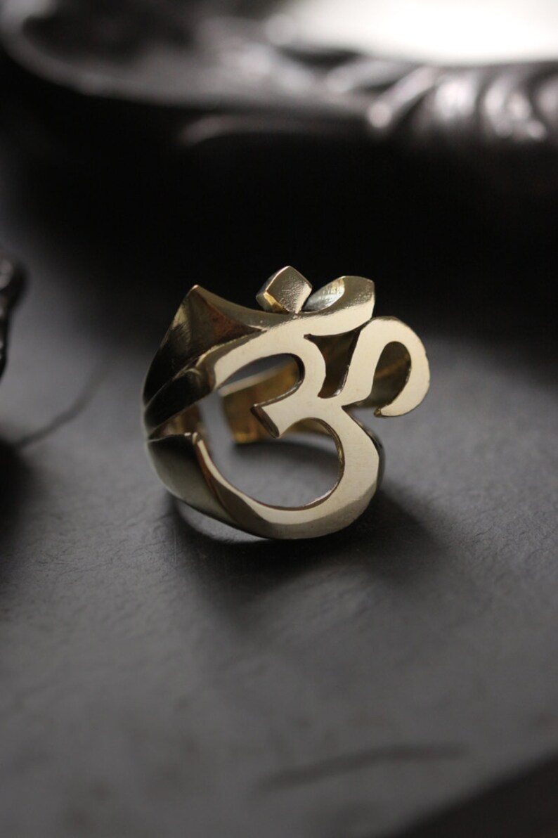 Ohm Ring Version Two by Defy/sign Ring/statement Ring/golden Sign Ring ...