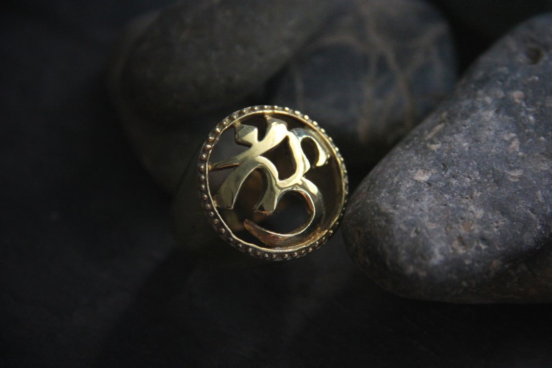 Ohm Ring Version One by Defy/sign Ring/statement Ring/golden Sign Ring ...