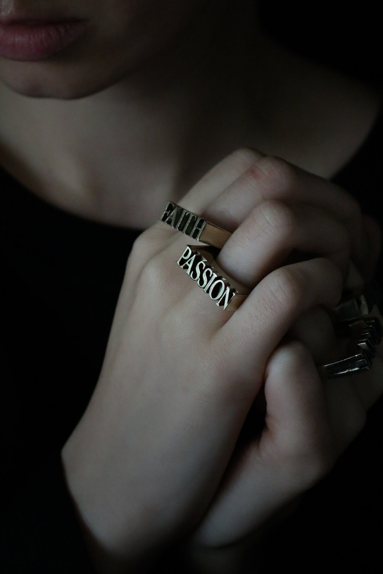 THE Word on Ring "passion" Original Made and Designed by Defy / Unique ...