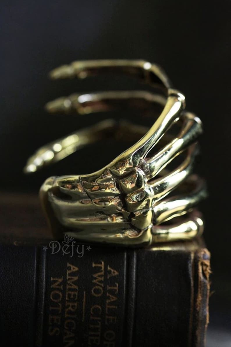 Hand Skeleton Cuff / Bracelet by Defy - Cool Statement Unique Jewelry ...