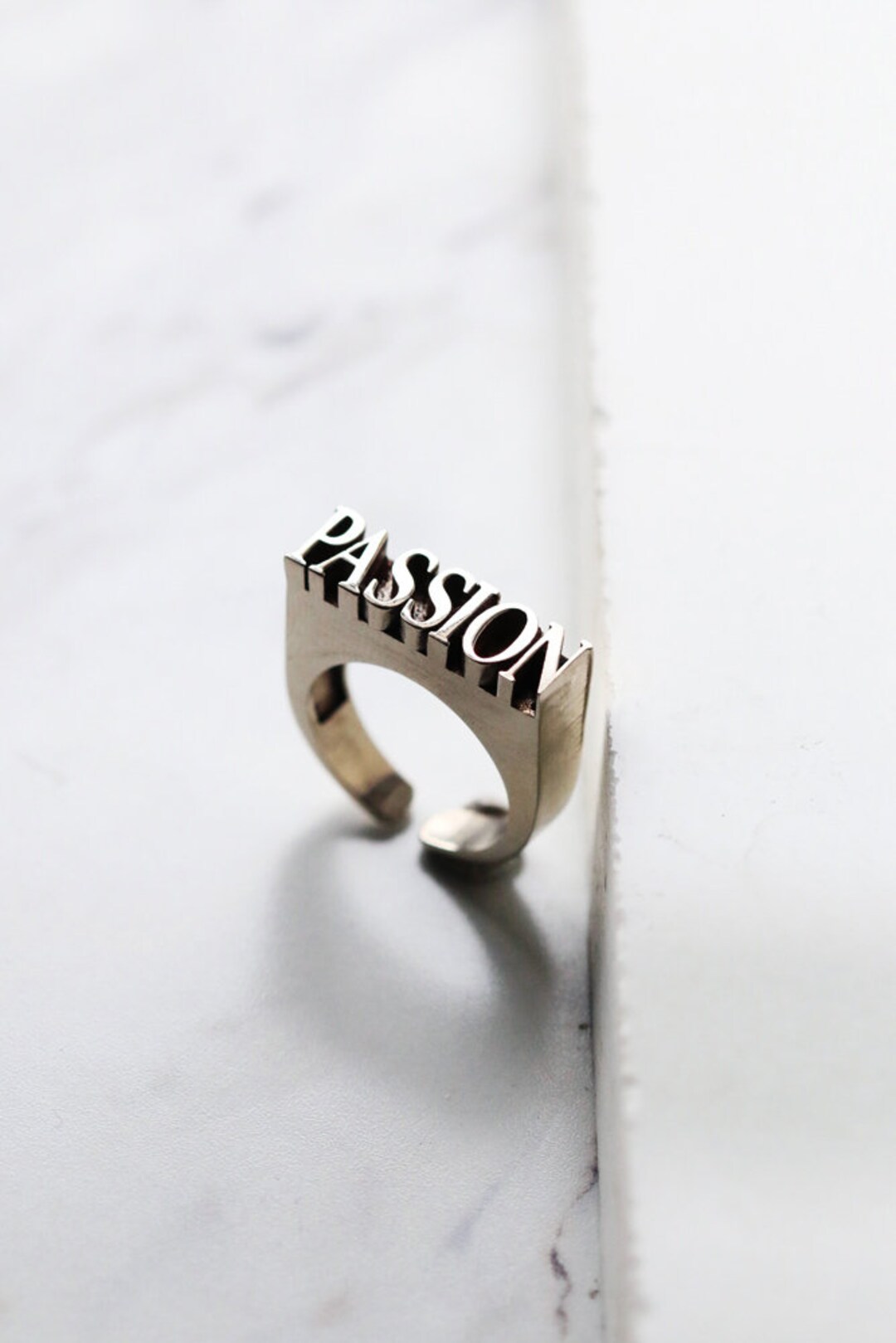 THE Word on Ring "passion" Original Made and Designed by Defy / Unique ...