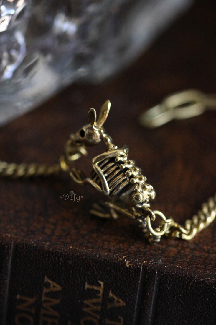 Rabbit Skeleton Bracelet by Defy / Original Handmade Jewelry / - Etsy