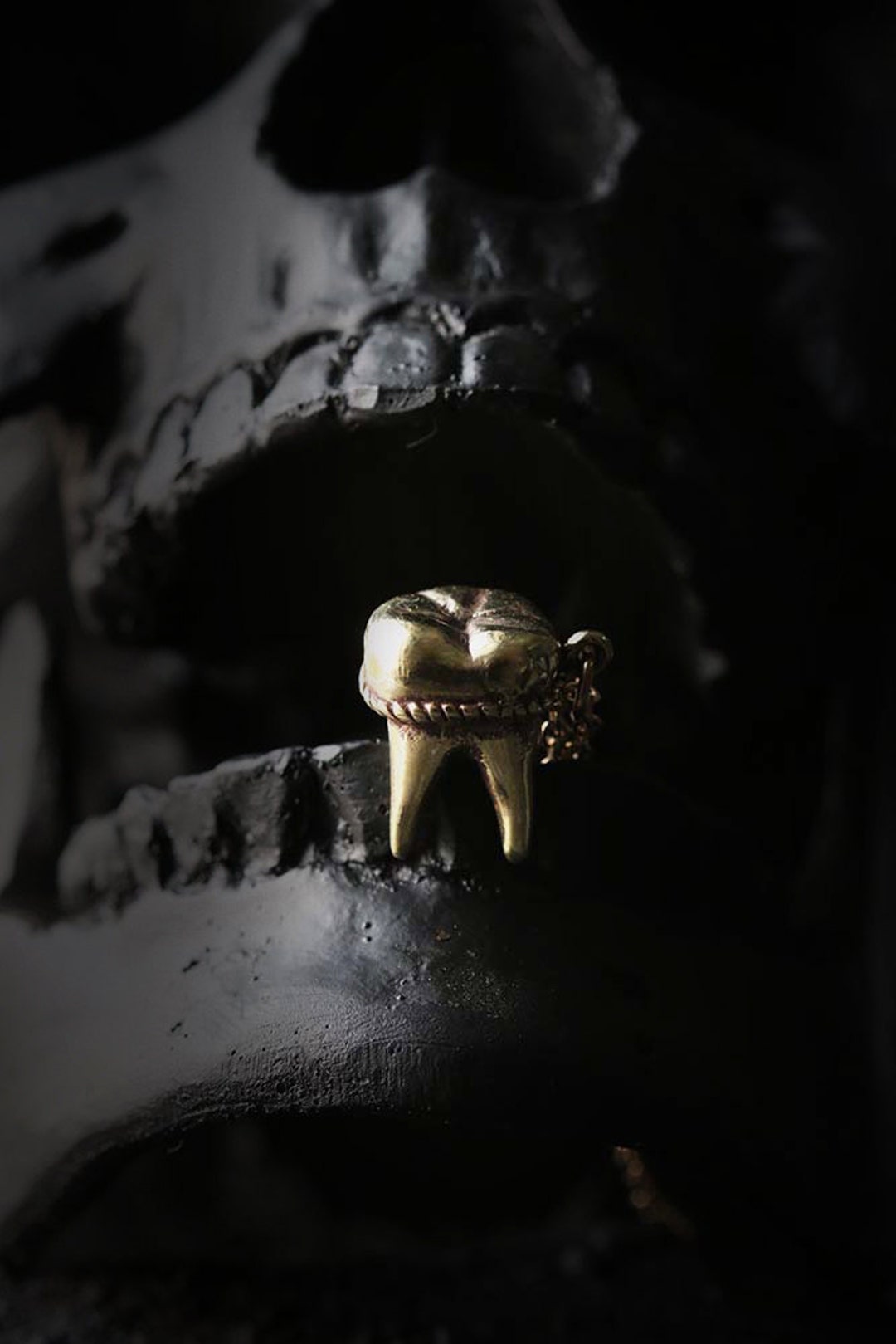A Tooth - Three Roots - Charm Necklace - Brass Version by Defy - Etsy