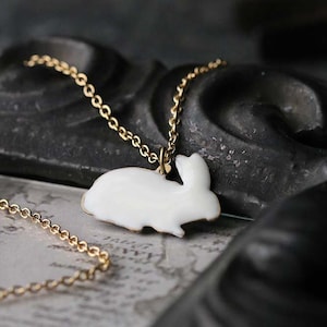 X-ray (small) Rabbit With White Enamel Necklace. / Jewelry Original ...