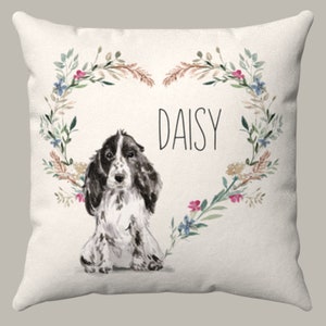 Personalized Cocker Spaniel Pillow Cover, Custom Pet Pillow for Dog Mom ...
