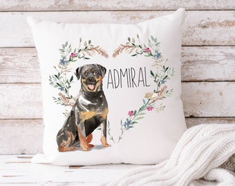 Rottweiler Pillow Rottweiler Throw Pillow Custom Throw Pillow Pillow ...