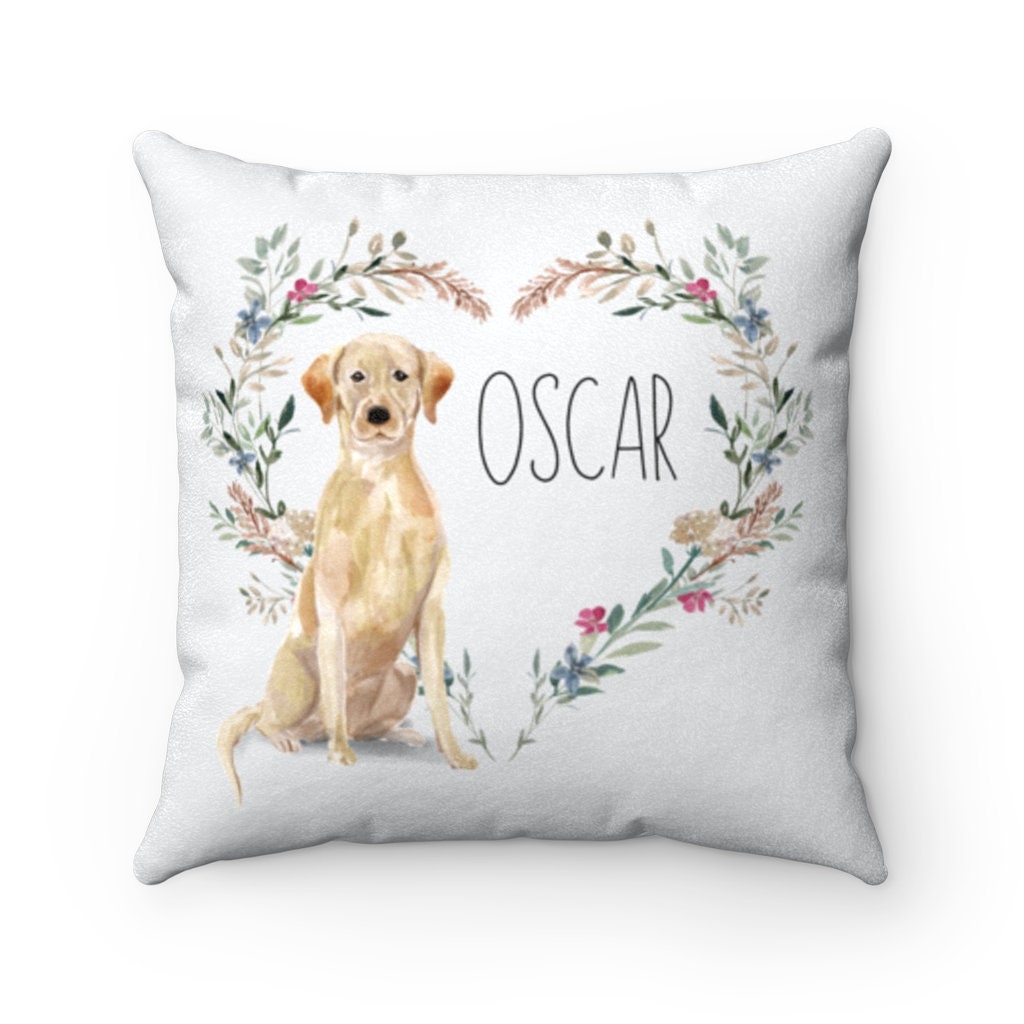 Personalized Yellow Labrador Pillow cover Custom pet pillow - Etsy.de