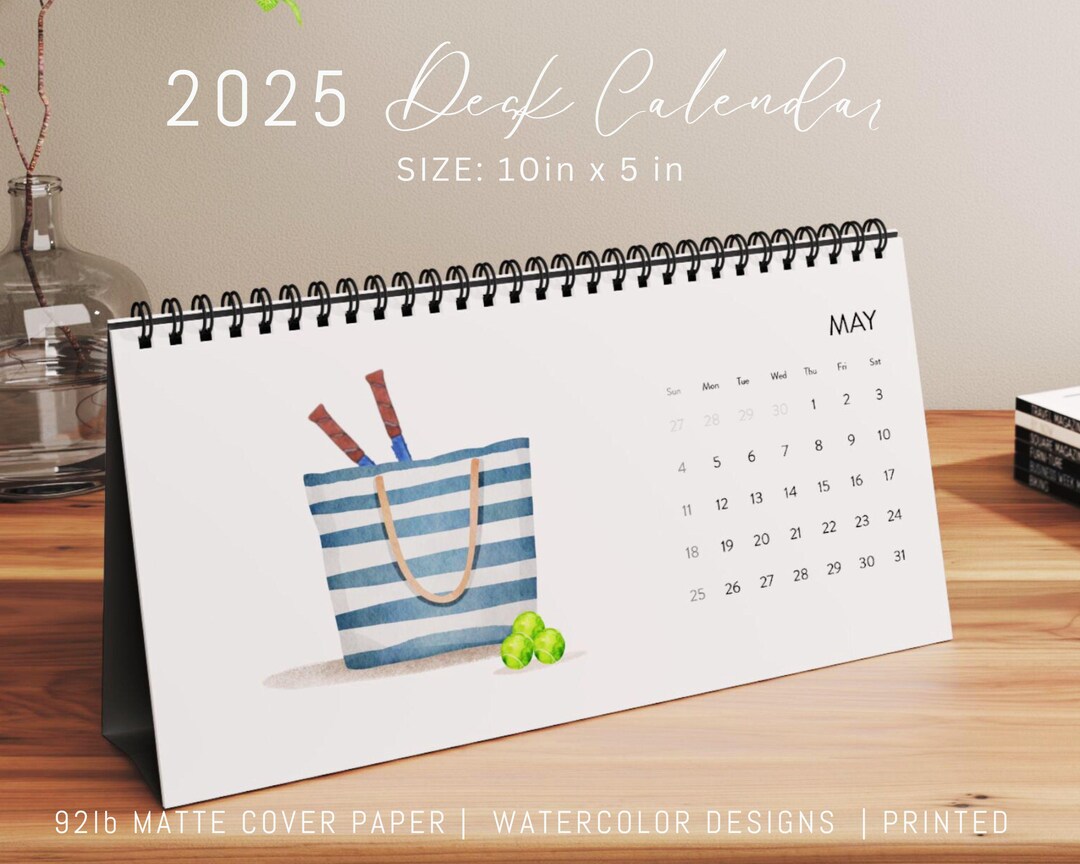 2025 Watercolor Desktop Calendar, Small Calendar, Teacher Gift, Gift ...
