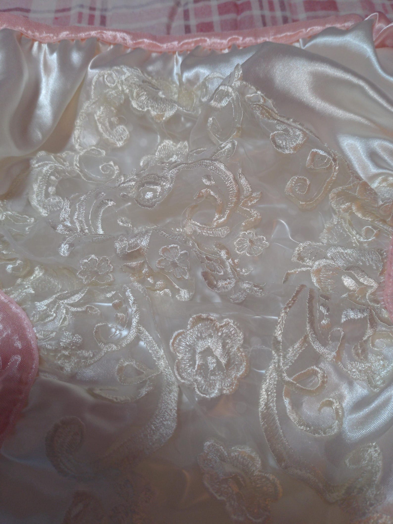 Waterproof White/pink Satin /pearl Pokdot Plastic Pants (26-43) - Etsy ...
