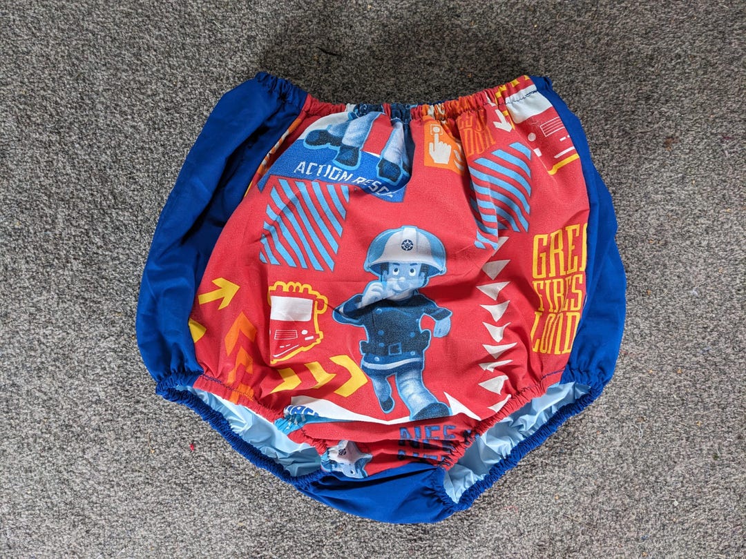 Waterproof Fireman Sam Cotton Design Forward Facing Legs Pull up Pants ...