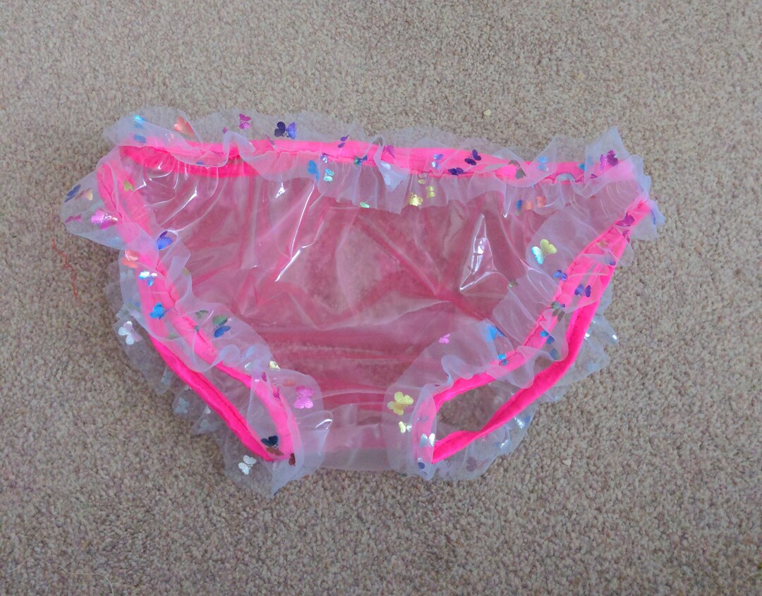 Waterproof Clear /pink Glass Plastic Lacy Pants 30-45 - Etsy Australia