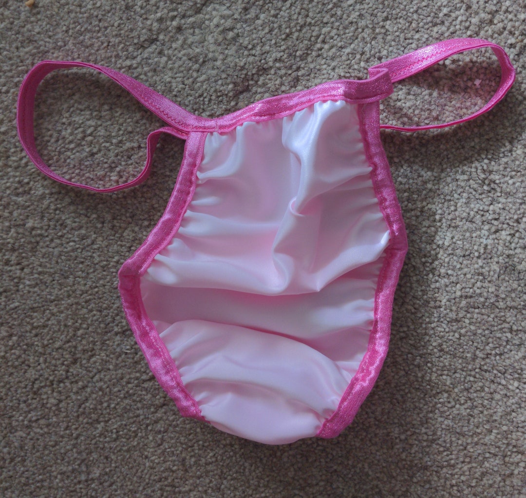 Baby Pink Satin Thong Pink 29-47 - Etsy
