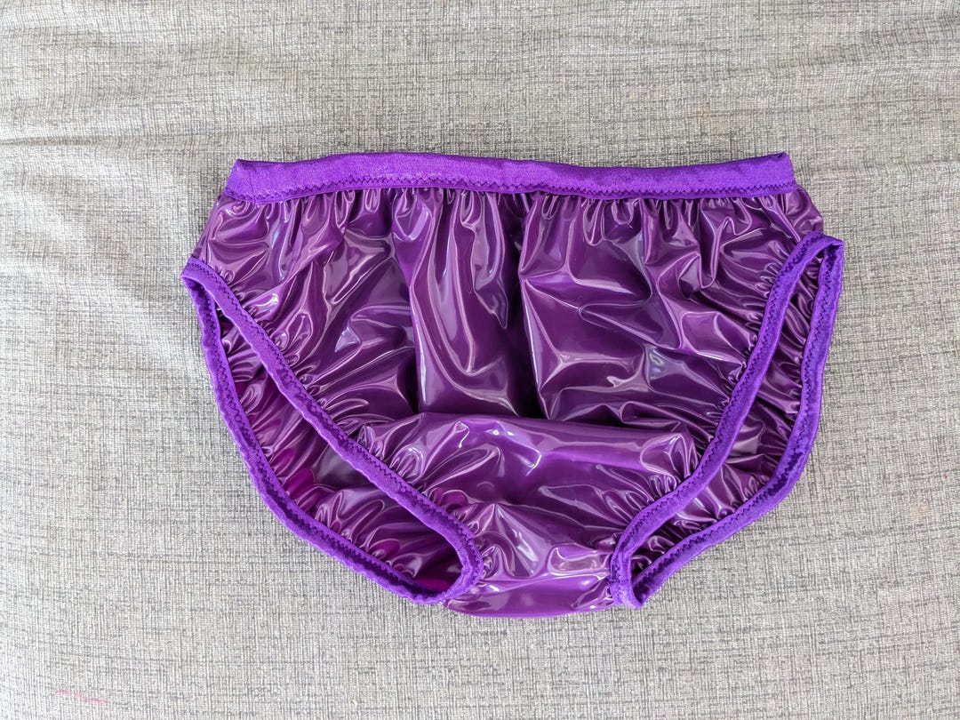 Waterproof Opaque Purple Plastic Briefs (24-41) - Etsy