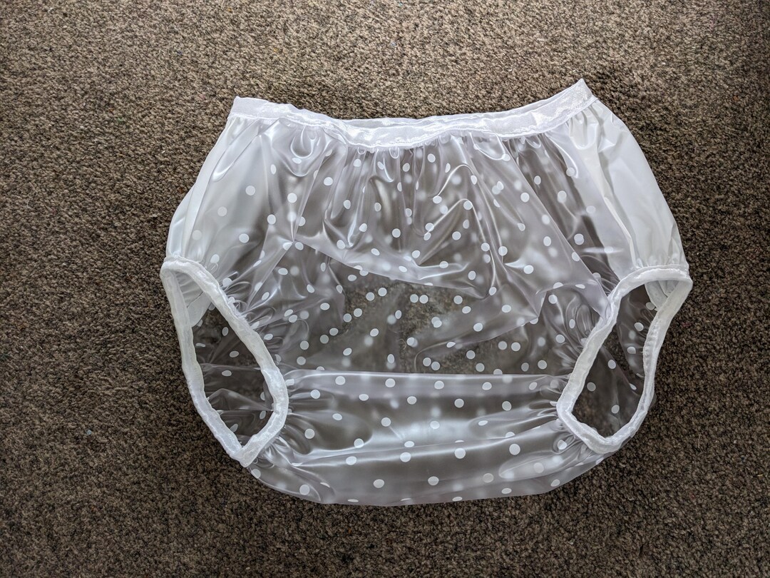 Waterproof Soft Clear Pokdot/white Plastic Pants 26-47 - Etsy Australia