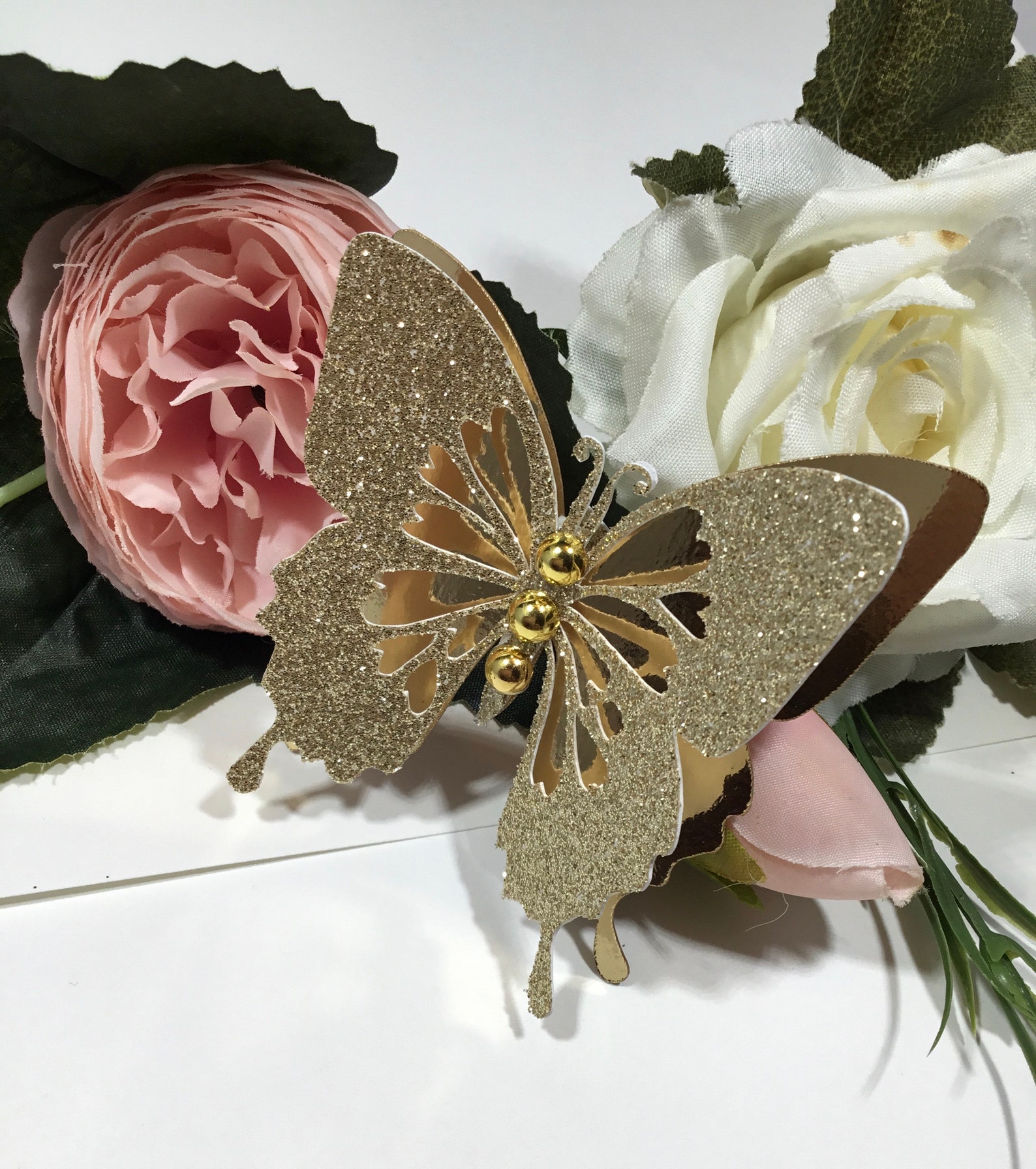 3D Gold Butterflies Gold Butterflies Gold Metallic - Etsy