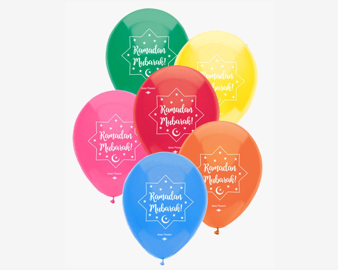10 Large Ramadan Mubarak Balloons Ramadan Decorations Multi - Etsy
