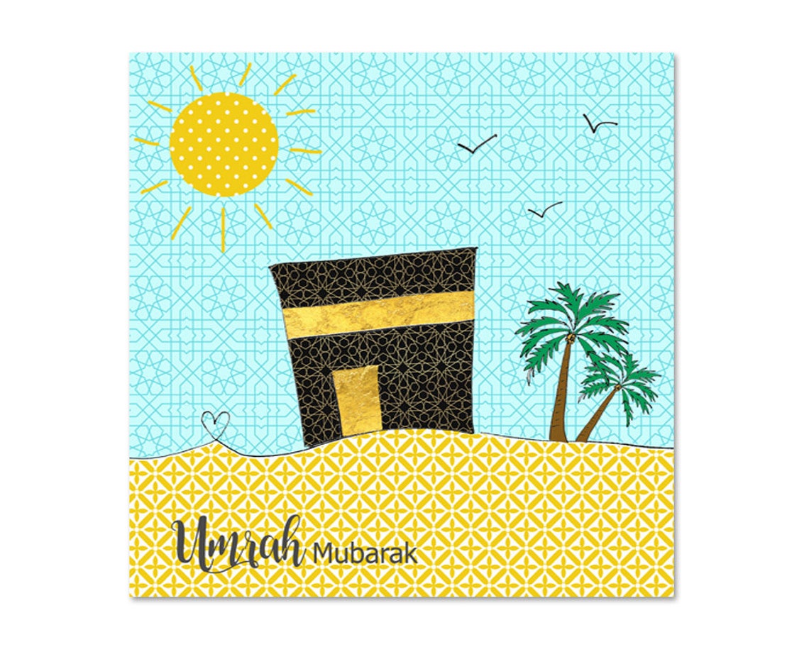 Umrah Mubarak Card - Islamic Greetings Card for Children - Kaaba - BB ...