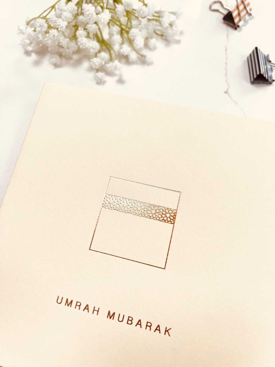 Umrah Mubarak Islamic Greeting Card in Luxury Gold Foil - RC 39 - Etsy
