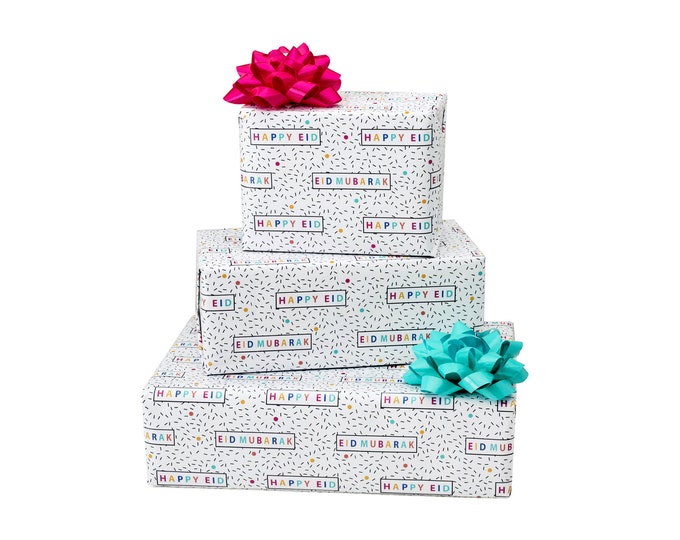 Eid Mubarak Wrapping Paper Happy Eid Gift Wrap GW 04 - Etsy