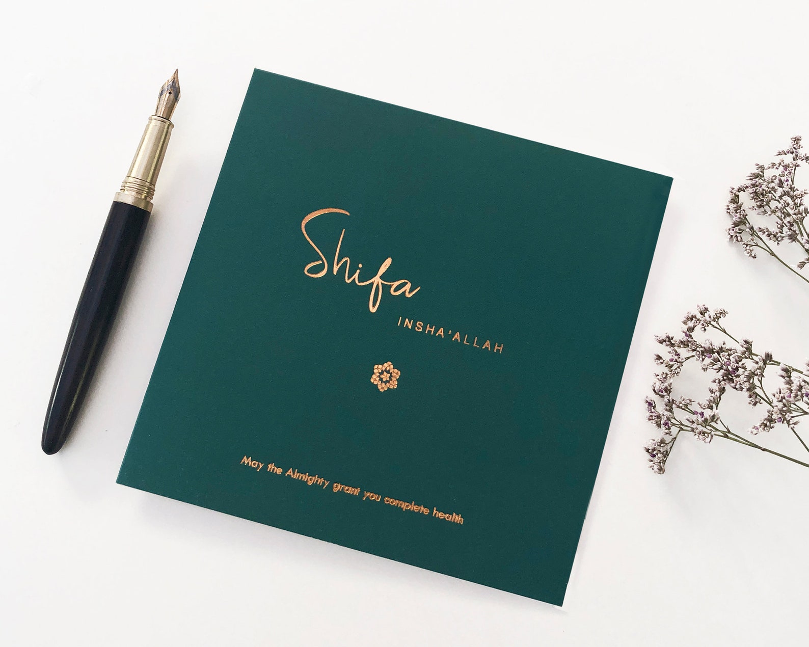 Luxury 'shifa' Get Well Soon Islamic Card in Gold Foil - Etsy