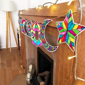 DIY Colour My Bunting Kit, Eid Ramadan Bunting Decorations - CMB 01 - Etsy