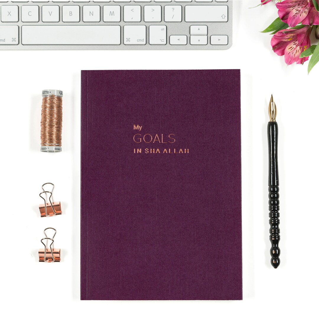 My Goals Insha'allah Notebook Hot Foiled Rose Gold A5 Planner, Islamic Journal LX 04 - Etsy