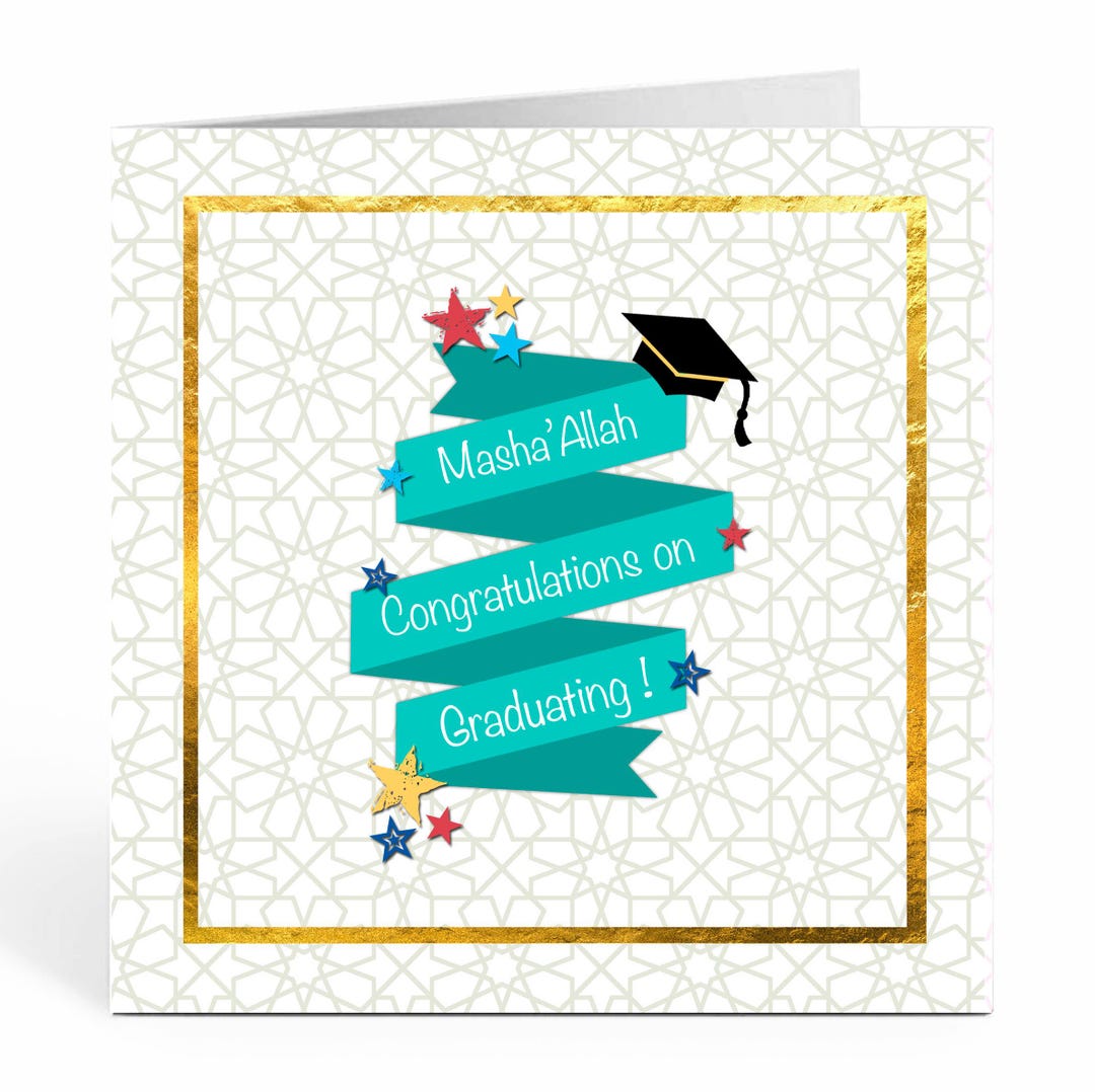 Graduation Islamic Card - Masha'allah Card - ILM 09 - Etsy
