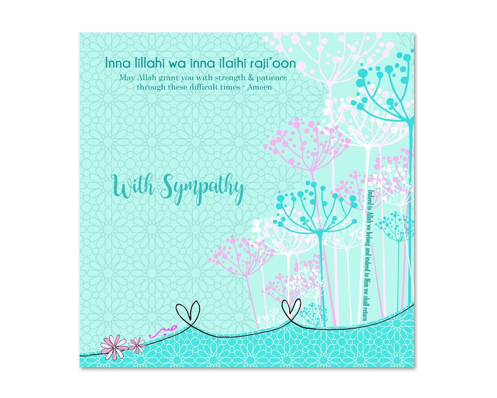 Sympathy Islamic Greeting Card for Muslim Bereavement BB21 - Etsy UK