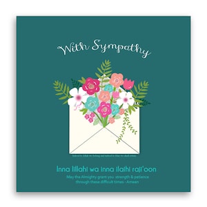 Muslim Sympathy Card - Islamic Bereavement Card - BJ 22 - Etsy