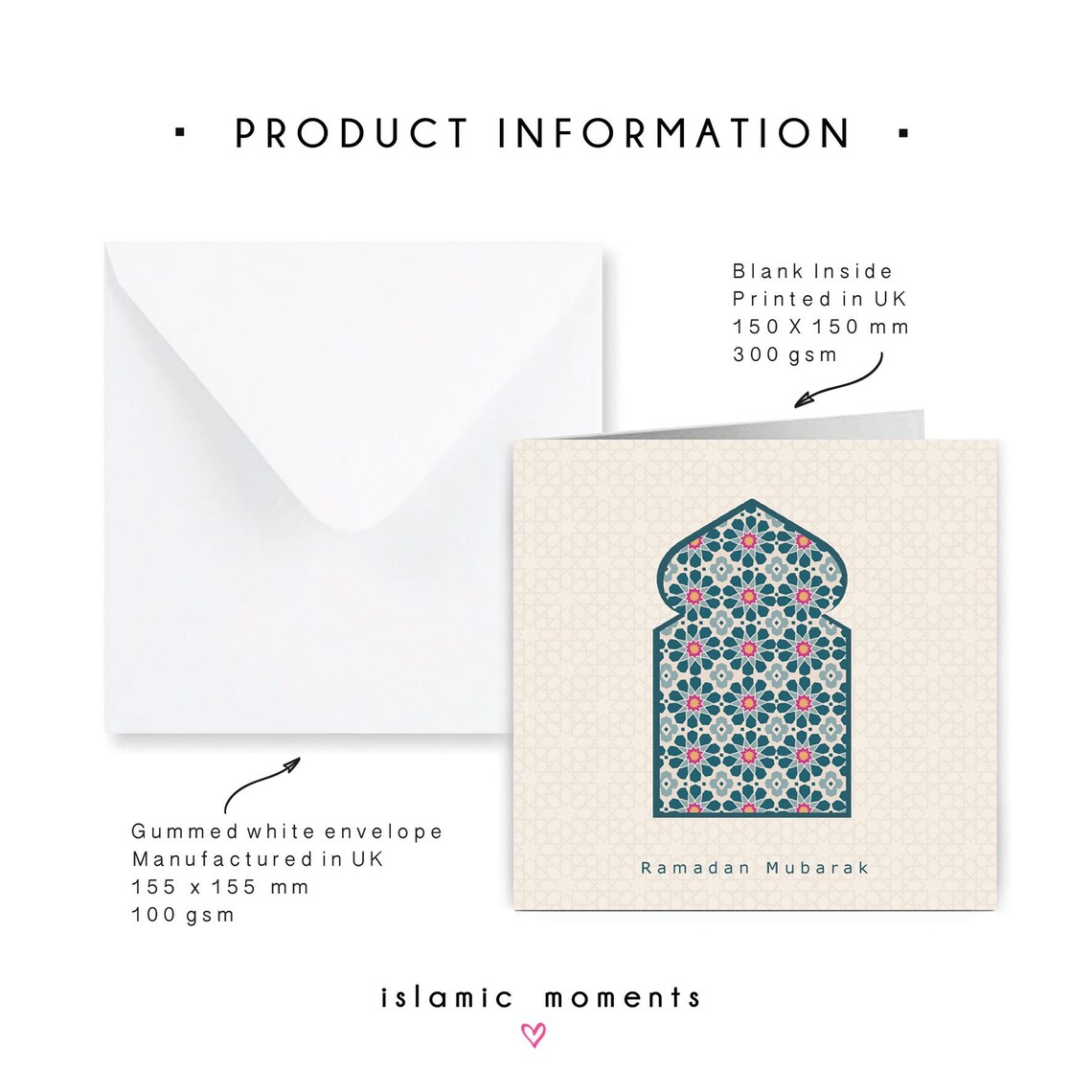 Ramadan Mubarak Card Beige, Arabian Arch, Islamic Geometric Zellige ...