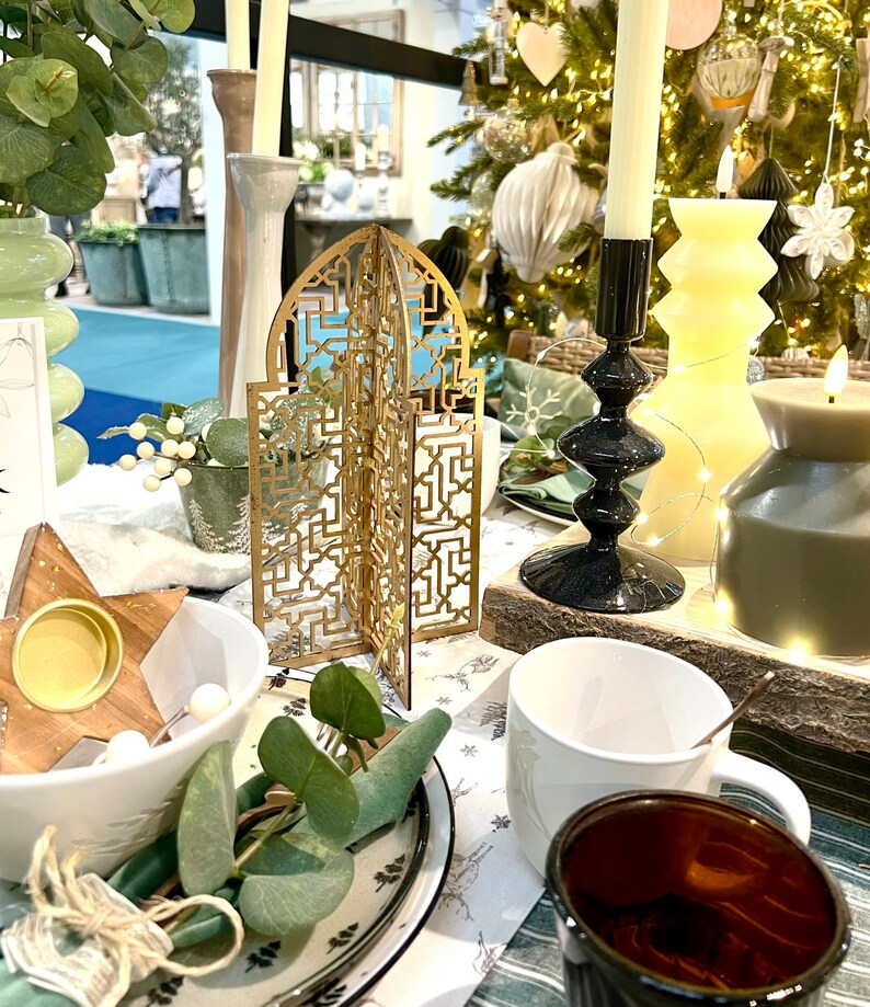 3D Laser Cut Mosque Kit in Gold, Arabic Arch, Masjid, Ramadan, Eid ...