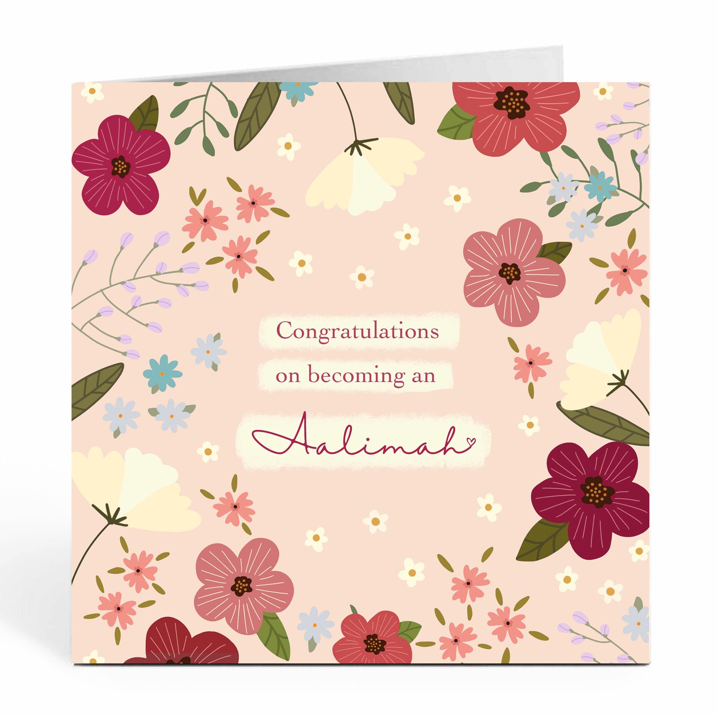 Aalimah Graduation, Congratulations, Mubarak Islamic Greeting Card ...