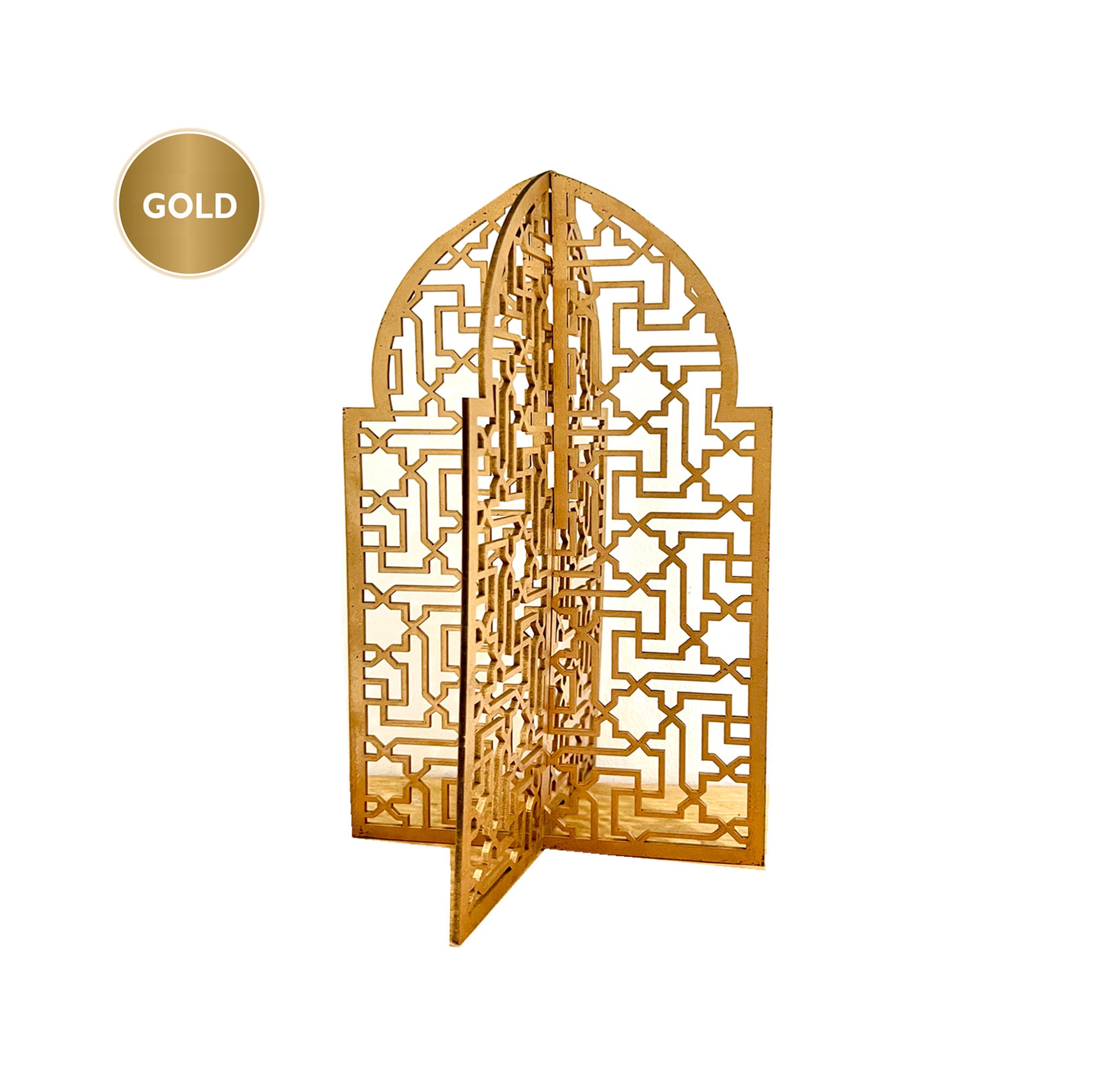 3D Laser Cut Mosque Kit in Gold, Arabic Arch, Masjid, Ramadan, Eid ...