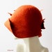Rust Orange Felted Cloche Hat, Art Deco 1920s Style - Etsy