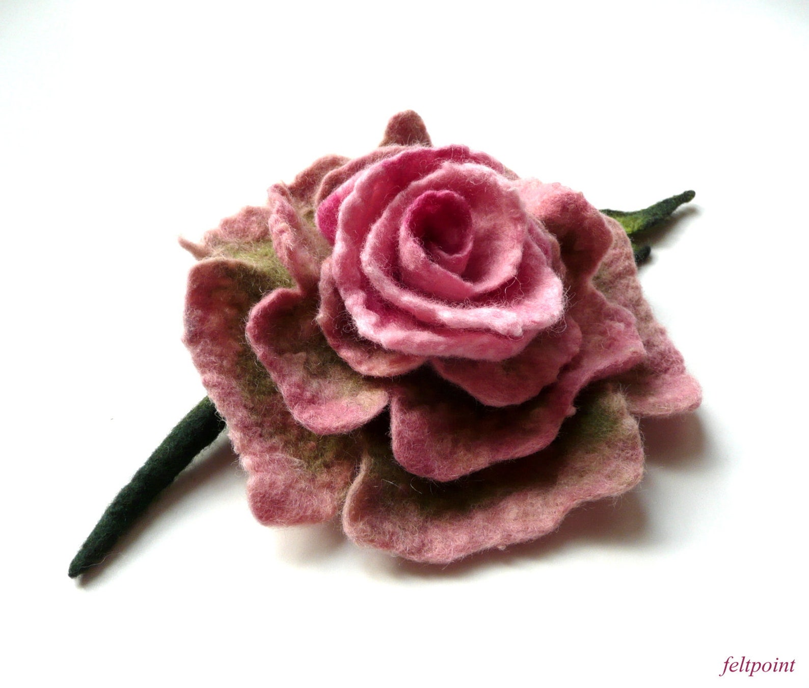 Large Flower Brooch Felt Brooch Felted Brooch Flower - Etsy